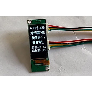 0.78 Inch OLED LCD Display Module Fsuoech 128x80 SPI Serial Port Driver SH1107 Software Ping-Pong Operation Scrolling Display for arduino microPython NodeMCU ESP8266 STM­