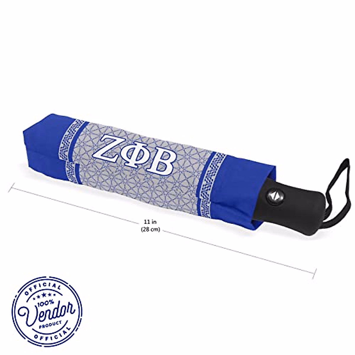 Bad Bananas BBGreek -Zeta Phi Beta Sorority Paraphernalia - Umbrella - Auto Open and Close - Official Vendor - The Finer Woman