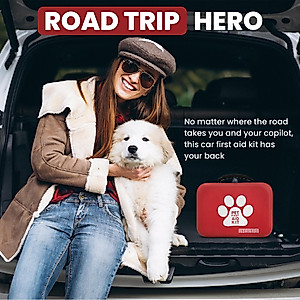 NENUMM Adventure Medical Pet First Aid Kit for Dogs & Cats - Waterproof, Lightweight EVA Emergency Kit with Organized Storage, Essential camping essentials, travel essentials