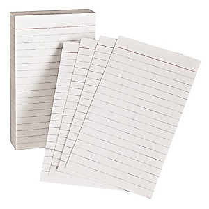 Oxford Padded Memo Ruled Index Cards, White, 5 x 3 Inches, 100 per Pack (006351)