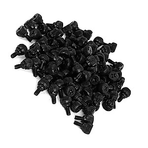 6# 32x6mm Desktop for Computer PC Case Chassis Thumb Screws Black 100 Pcs SCRW-209631