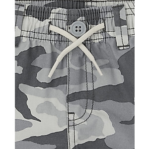 The Children's Place Baby and Toddler Boys Camo Pull On Cargo Shorts, FIN Gray, 18-24 Months