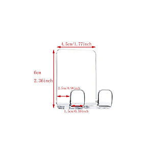 DGBRSM 4pcs Shaver Holder Hook Transparent Acrylic Self Adhesive Razor Holder Hooks Bathroom Kitchen Organizer