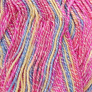JubileeYarn Soft and Slim Yarn - Baby Weight Rayon from Bamboo Wool Blend - 50g/Skein - Cotton Candy - 2 Skeins