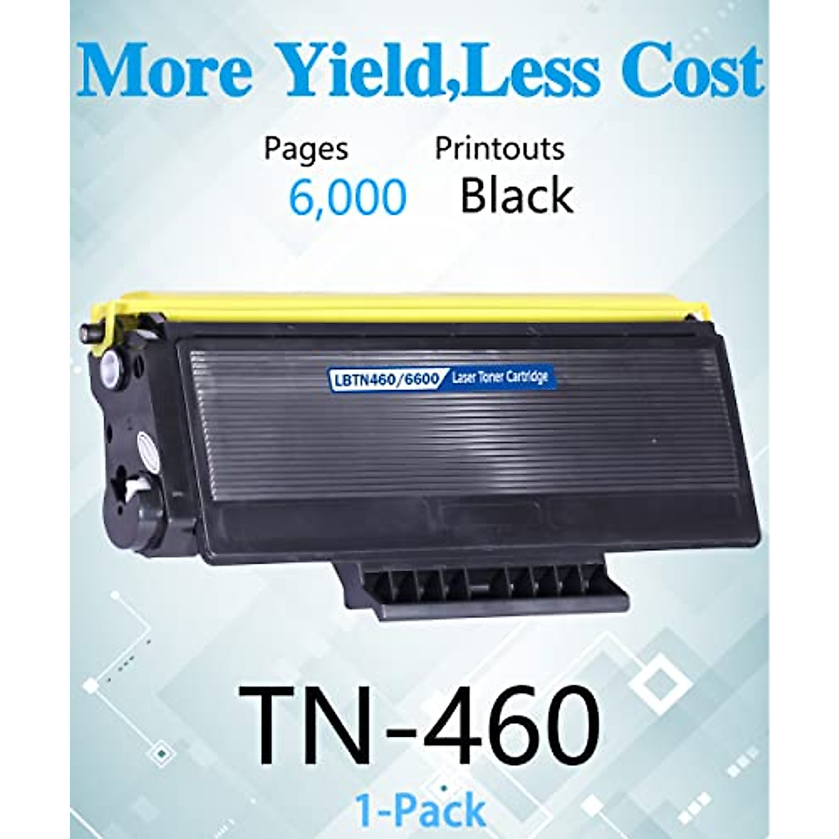 MM MUCH & MORE Compatible Toner Cartridge Replacement for Brother TN460 TN-460 TN 460 for DCP-1200 DCP-1400 HL-1030 HL-1230 HL-1240 HL-1250 HL-1270n MFC-1260 MFC-1270 MFC-2500 Printer (1-Pack, Black)
