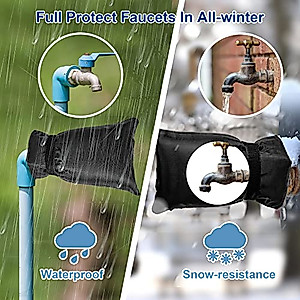ZUZUXIA 2 Pack Outdoor Faucet Covers for Winter Freeze Protection Enlarge 9.9"H X 7.1"W Outside Water Spickets Covers Hose Faucet Spigot Cover Protector