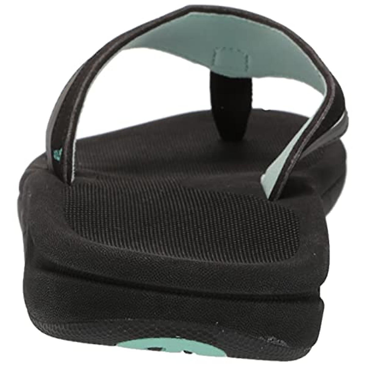 Reef Women's Sandals, Girls Slap 3, Black/Black/Aqua, 5