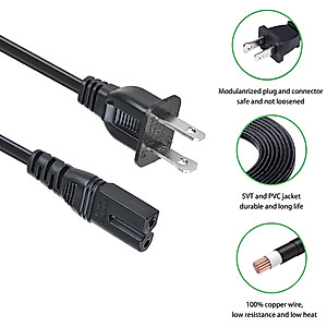 Aprelco 5ft AC in Power Cord Outlet Socket Cable Plug Lead Compatible with Panasonic Sony Playstation ETC 195, Sony Playstation PS1 & Sony Playstation PS2