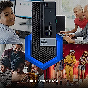 Dell Optiplex 5050 (RGB) Desktop Computer | Quad Core Intel i5 (3.2) | 8GB DDR4 RAM | 500GB SSD Solid State | Windows 10 Professional | 22in LCD Monitor | Perfect Family Computer (Renewed)