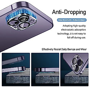 ivoler [4 Pack] Camera Lens Protector for iPhone 14 Pro Max /14 Pro Camera Screen Protector Tempered Glass[Case Friendly][New Version],Scratch-Resistant,Easy Installation,Clear+Black Circle