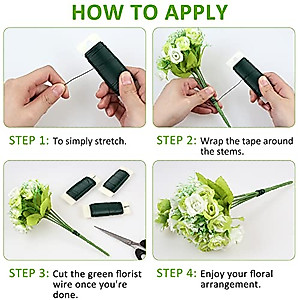 3 Pack Floral Wire, 118 Yards 22 Gauge Green Florist Wire, Flexible Green Wire Paddle Wire for Crafts, Christmas Wreaths Tree, Garland and Floral Flower Arrangements