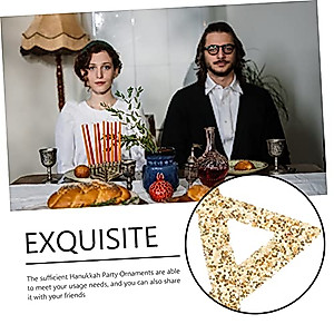 Amosfun Party Table Decor 150 Pcs Hanukkah Decoration Daily Necessities Star Shape Non-woven Fabric Star Sequins