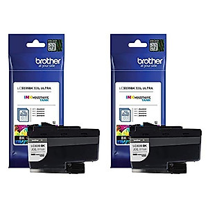 Brother Genuine Ultra High Yield Black Ink Cartridge 2-Pack, LC3039BK, Replacement Black Ink, Page Yield Up to 6,000 Pages Each, LC3039