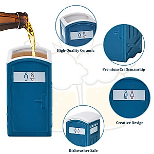 Hocis White Elephant Gifts for Adults,Christmas Gifts for Men,Funny Gag Gift for Men Women,Birthday Gifts,Toilet Shot Glasses,Christmas Stocking Stuffers Gifts for Dad Him,Novelty Toilet Mugs Set