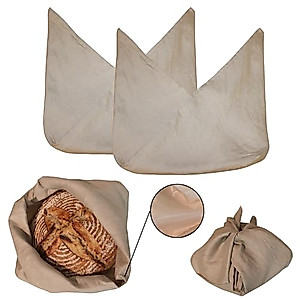 Carly's Place Sourdough Bread Bags - 2 Pack Linen Bread Bag for Bread Storage of Homemade Bread, Easy to Wash, Keeps Bread Fresh Longer, Modern Kitchen Design