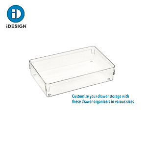iDesign Recycled Plastic Drawer Organizer Solution – 6” x 9” x 2", Clear Bin