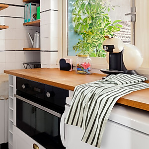 ROYALE Kitchen Towel 4 Pack - 100% Cotton Kitchen Dish Towel - Tea Towels - Reusable Cleaning Cloths - Highly Absorbent Bar Towel - Large Dish Towels - Wiping Cloth - (20x28 Inch, Wide Stripe)