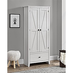Ameriwood HOME SystemBuild Farmington 30 inch Wide Storage Cabinet, Ivory Pine
