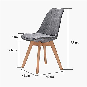 Mlaea Girl Bedroom Dressing Chair, Comfortable Home Office Chair Without Arms, Executive Computer Desk Chair, 43 * 43 * 83CM(Color:#4)