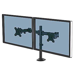 Fellowes 8502601 Reflex Series Adjustable Computer Monitor Stand for 2 Monitors with Dual Monitor Arms, 27 Inch Monitor Capacity