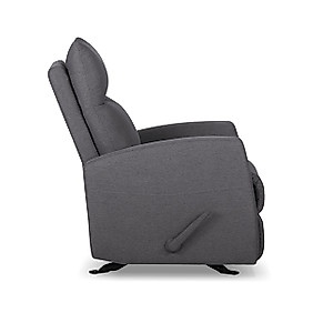 Soft Fabric Manual Glider Recliner,Comfy Living Room and Bedroom Recliner Chair Nursery Glider