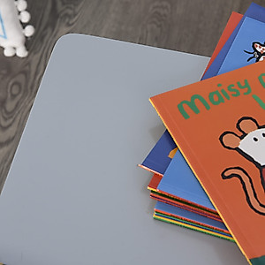 Qaba Kids 3 Piece Table and Chair Set Ideal for Arts, Meals, Lightweight Wooden Homework Activity Center, Toddlers Age 3+, Grey