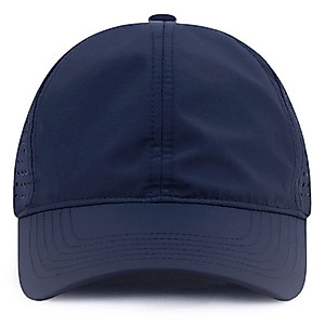 PoKids Men Quick Dry Hat Oversize XL Men Women Baseball Hat Lightweight Mesh Hat Running Outdoor Sport Cap(23.3"-25.5") Blue