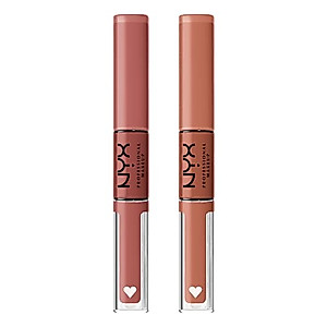 NYX PROFESSIONAL MAKEUP Shine Loud, Long-Lasting Liquid Lipstick with Clear Lip Gloss - Pack of 2 (Magic Maker, Goal Crusher)