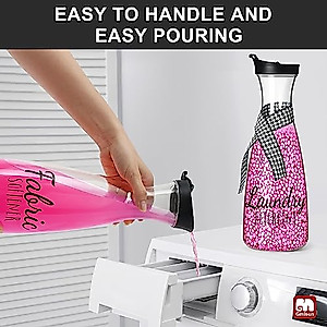 GMISUN 3 Pack 56oz Laundry Detergent Dispenser for Laundry Room Decor, Laundry Soap Dispenser for Laundry Organization and Storage, Liquid Laundry Detergent for Fabric Softener, Bleach, Powder, Beads