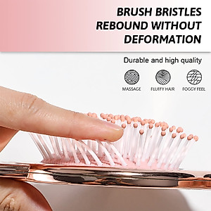 Detangling Hair Brush Air cushion Comb Oneleaf Cute cat ear shape for Curly, Thick, Natural, Straight, Fine, Wet or Dry Hair for Women, Kids and Toddlers-Pain Free(Ombre-2pcs)