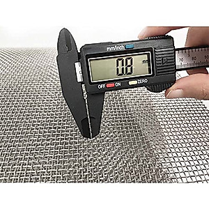 304 Stainless Steel Woven Wire 8 Mesh - 12"X24" (30cmX60cm) Garden Fence BBQ Wire Mesh Window Screen Mesh 2 Pcs