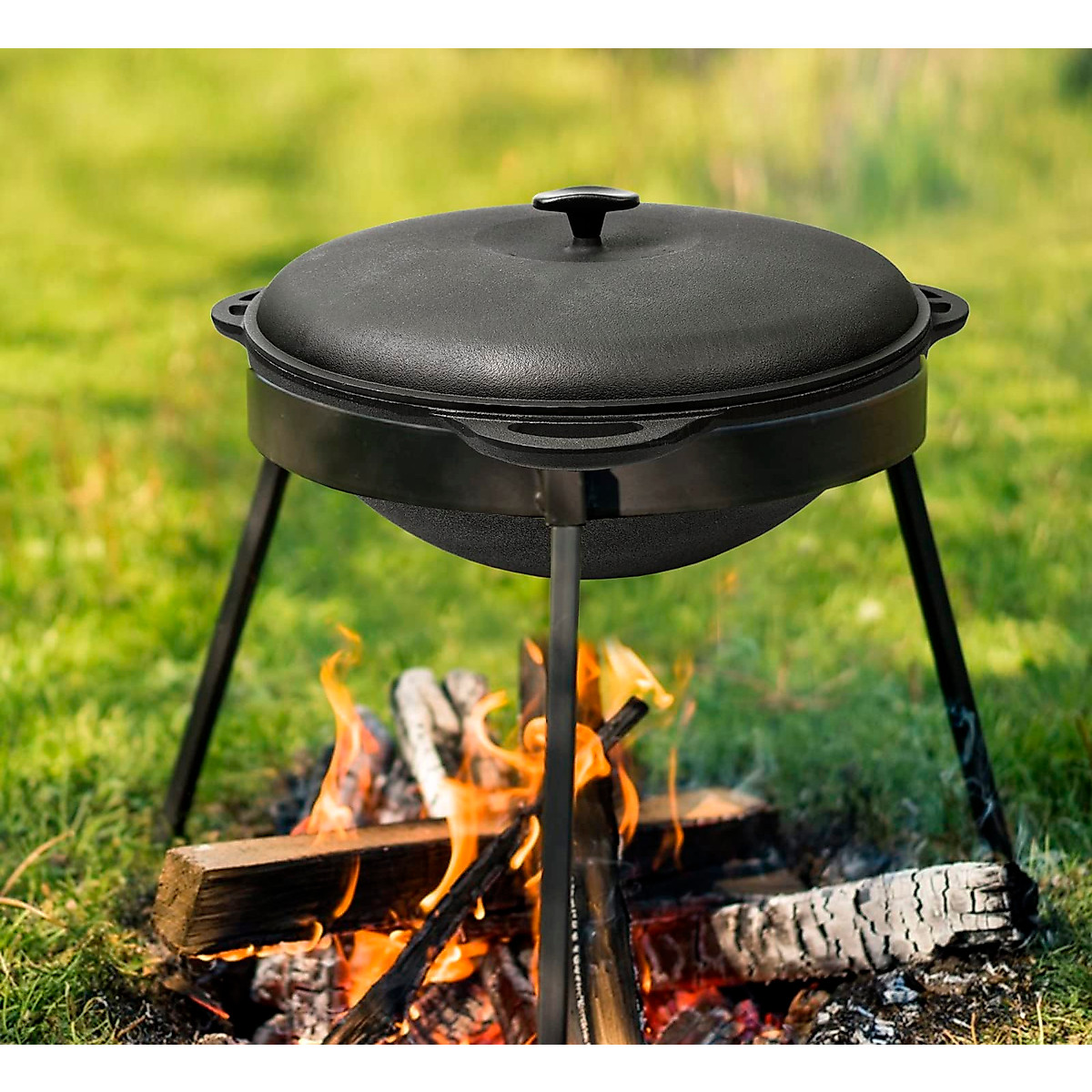 Dutch Oven Pot with Lid 8.5 Quarts (8 L) - Cast Iron Dutch Oven - Cast Iron Cookware Set - Uzbek Kazan Cast Iron – Premium Camping Cookware