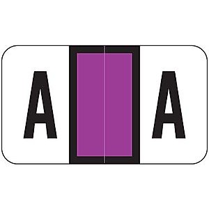 Doctor Stuff - File Folder Labels, Ringbook Sheets, Alphabet Letter A, POS 2000 - PP3R Match Compatible Alpha Stickers, Purple, 15/16" x 1-5/8", 240 Labels per Pack