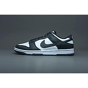 Nike Dunk Low Retro Men's Basketball Shoes, White Black White, 11 US