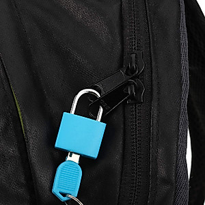 Luggage Locks with Keys Suitcase Locks Mini Metal Keyed Padlocks for Backpack Boxes Laptop Bag School Gym Locker 23mm (Fresh Color,6 Pieces)