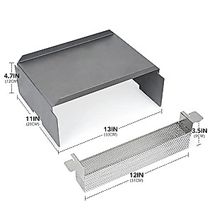 Stanbroil Heavy Duty Steel Heat Baffle Diffuser with Stainless Steel Smoker Box, Replacement Part for Traeger, Camp Chef and Most Other Pellet Smoker Grills