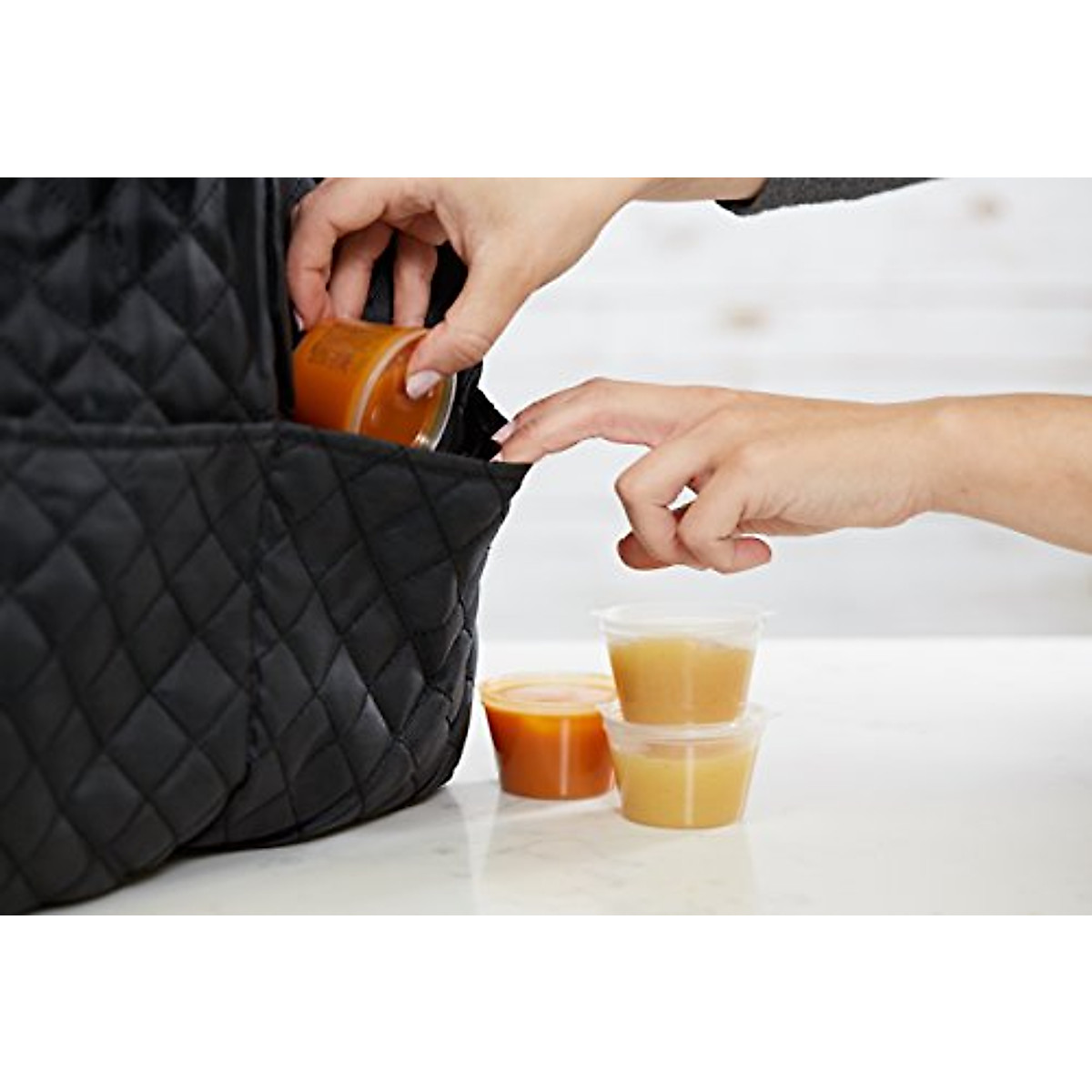 50 Pack BPA-Free Disposable Baby Food Freezer Storage Containers Hinged Lids (3 oz) Labels | Leak-Proof | Travel Snack Cups | Store Homemade, Organic Purees | Freezer Dishwasher Safe