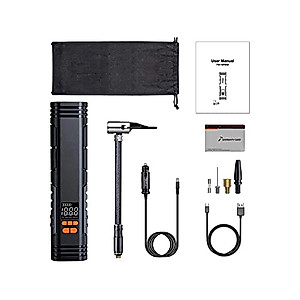 Rechargeable Cordless Tire Inflator - Handheld Air Compressor, Portable Air Pump with Digital Display for Car Bike Tires and Other Inflatables