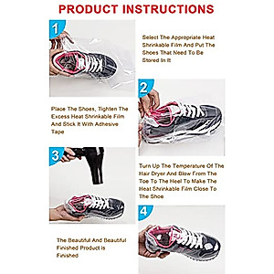 Shrink Wrap Bags - Mlooog 100pcs Clear Heat Shrink Wrap Professional Protection Against Aging and Dust - PVC Shrink Wrap Bags 11x18 Inches