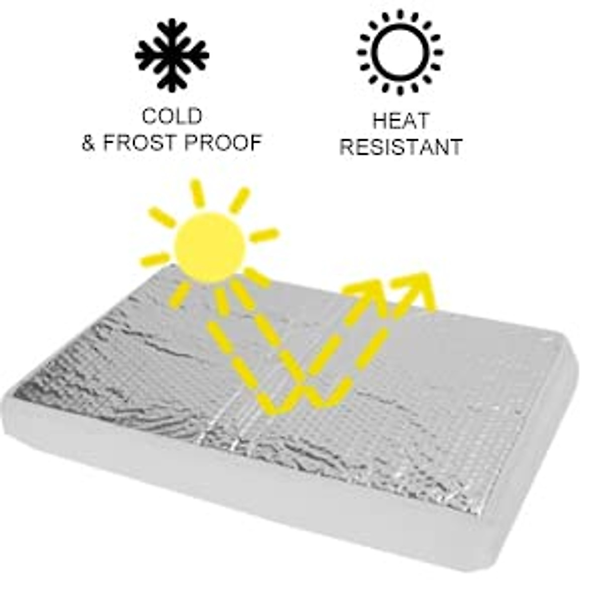 KAFLLA RV Vent Insulator 22" x 14" x 3" Universal RV Skylight Cover with Reflective Surface RV Skylight Insulator Energy Saving Sunroof