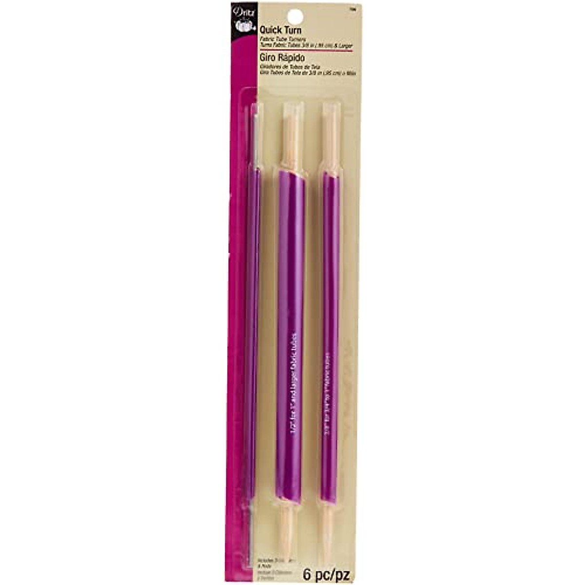 Dritz Quick Turn Fabric Tube Turners, 3 Count, Assorted Sizes