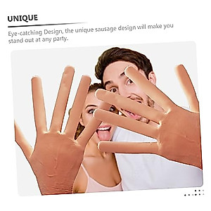 DOITOOL 1 Pair Cosplay Glove Halloween Costume Gloves hot Dog Scary Party Props Gothic Gloves Party Costume Gloves Halloween Costume Accessory Full Finger Gloves Halloween Gloves