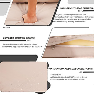 olimix 6 Rattan Pieces Patio Furniture Sets, Outdoor Daybed with Retractable Canopy, Outdoor Sectional Sofa Set with Adjustable Backrest, Chaise Chair Sunbed for Garden Patio Backyard（Grey）