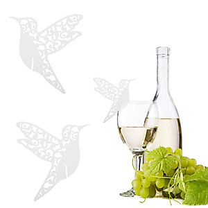 Generic Wedding Name Cards, 50pcs Little bird Shape Wedding Hollow Name Place Cards Guest Cards for Wine Glass Table Name Place Cards for Grand Party (White, Red,) (White), Genericvr9504ebny-01