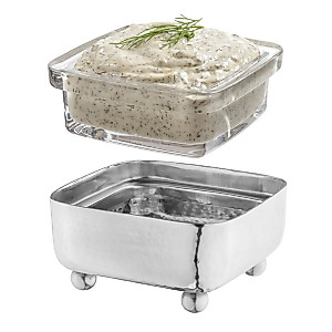 TheDecorizer​ SQUARE Container Holder (1, Silver)