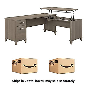Bush Furniture Somerset 72W 3 Position Sit to Stand L Shaped Desk