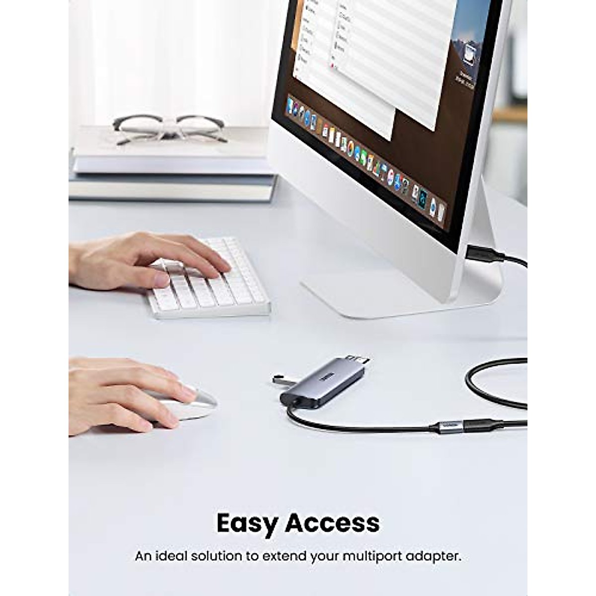 UGREEN USB Type C Extension Cable (10Gbps), USB 3.2 Type C Male to Female Fast Charging, Thunderbolt 3 Compatible with MacBook Pro iPad Pro Dell XPS Surface Switch DJI Mavic Dongle Hub,3FT