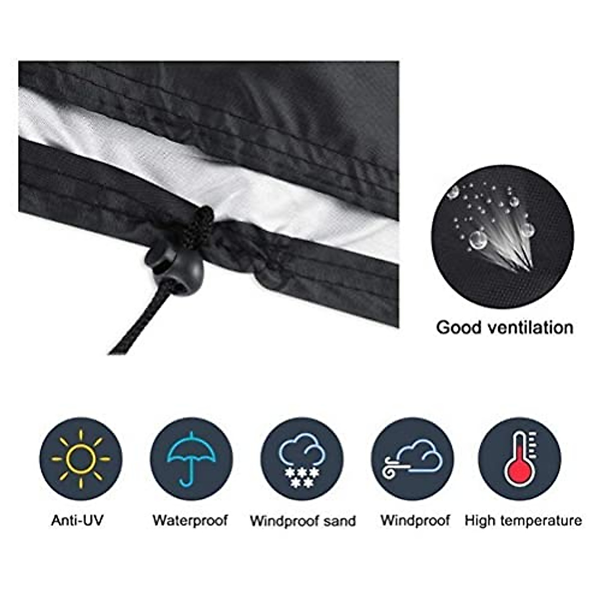 Outdoor Chair Covers, Black Patio Chair Cover, Waterproof Patio Chair Covers for Outdoor Furniture All Weather Protection (25" L x 25" W x 47” H, 1 Pack)