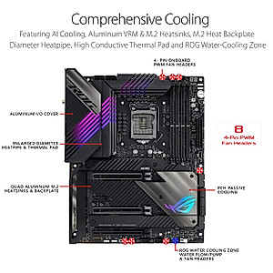 ASUS ROG Maximus XIII Hero (WiFi 6E) Z590 LGA 1200(Intel11th/10th Gen) ATX Gaming Motherboard (PCIe 4.0, 14+2 Power Stages, DDR4 5333+, 2x 2.5Gb LAN,Thunderbolt 4, 4X M.2/NVMe SSD, Aura RGB) (Renewed)