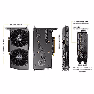 ZOTAC Gaming GeForce RTX 3060 Twin Edge OC 12GB GDDR6 192-bit 15 Gbps PCIE 4.0 Graphics Card, IceStorm 2.0 Cooling, Active Fan Control, Freeze Fan Stop ZT-A30600H-10M